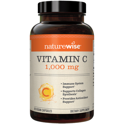 【自营】Naturewise进口维生素C美白内服VC维他命C无糖1000mg维c
