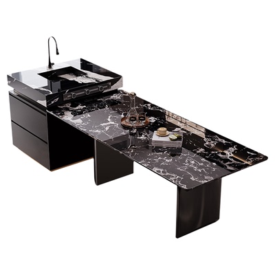 奢石餐桌岛台高端中岛台