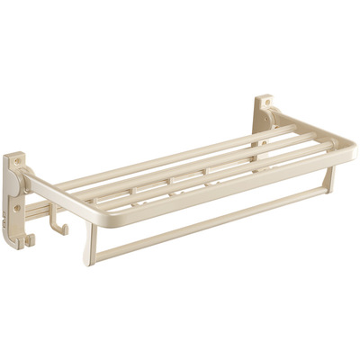 太空铝加厚浴巾架卫生间免打孔