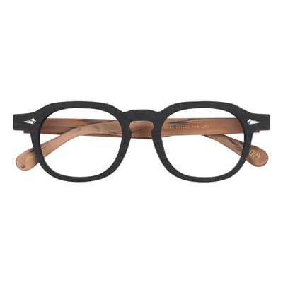POSESION手工板材木质小框约翰德普粗框镜架宽脸眼镜框男女配近视