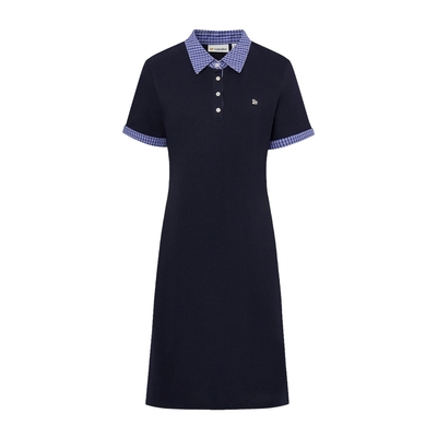 透气性佳微弹撞色针织连衣裙