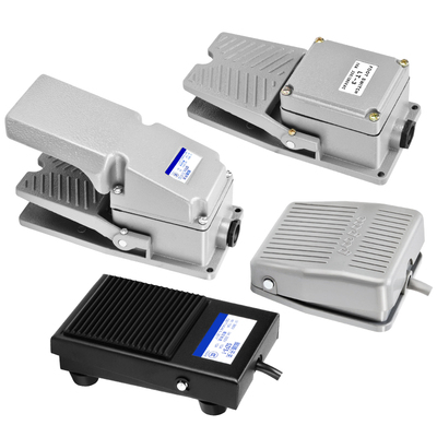 脚踏开关带线2米SZFS-201踏板脚踩开关10A220v自复位点动机床配件