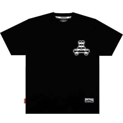 条纹小logo印花短袖T恤嘻哈复古