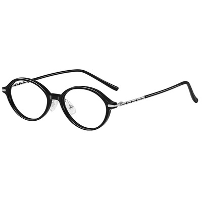 2025新款素颜椭圆小框书呆子眼镜近视可配度数女款眼睛防蓝光镜架