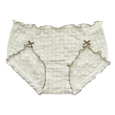 荷叶边泡泡棉软绵绵的云朵内裤