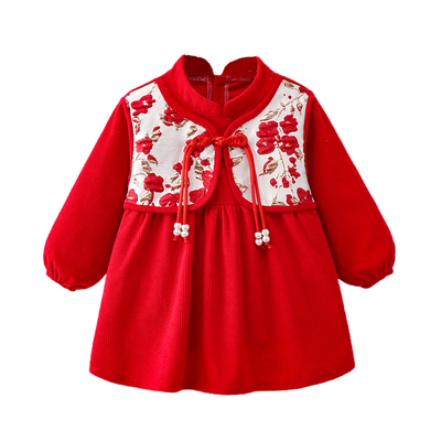 儿童拜年服围裙国风新中式罩衣