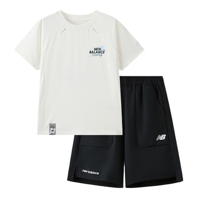 【吸湿速干】New Balance nb童装男女童夏短袖短裤套装ND2SG25103