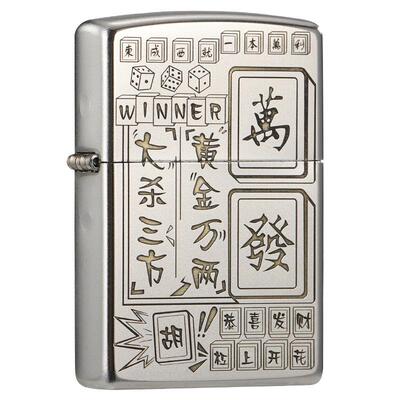 zippo打火机深雕双面麻将
