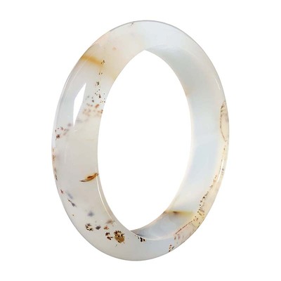 59圈口海洋玉髓手镯天然玛瑙草花