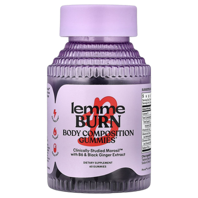 Lemme,Burn Gummies, Berry, 60 Gummies