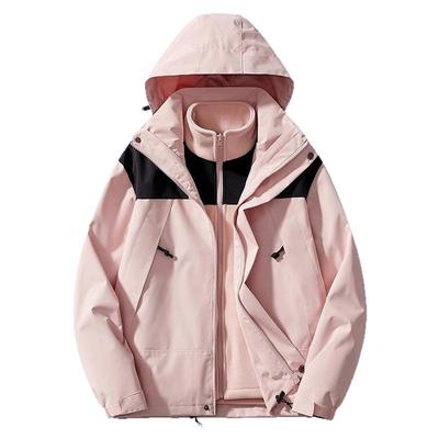 真维斯情侣冲锋衣三合一加绒外套