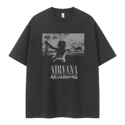 NIRVANA乐队复古美式街头短袖T恤