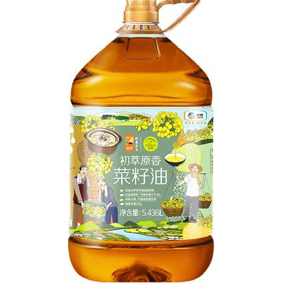 初萃原香物理压榨菜籽油5.436L