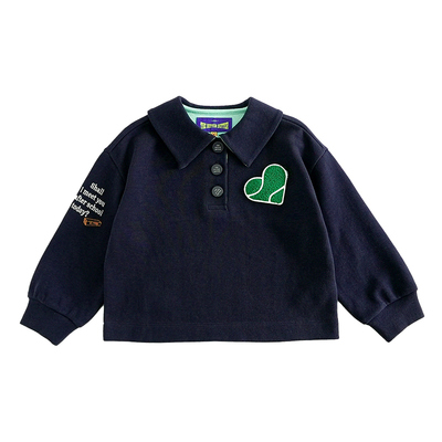 ILOVEJ女童休闲翻领卫衣