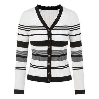 LIME莱茵复古条纹针织开衫