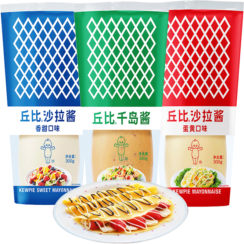 香甜千岛酱挤压瓶沙拉酱丘比300g