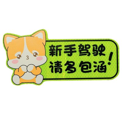 龙百达新手汽车实习贴磁吸贴纸