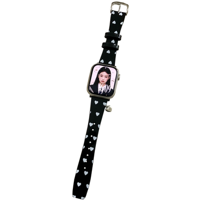 康康的韩系爱心波点Newjeans风适用iwatch98s1011苹果手表表带ins