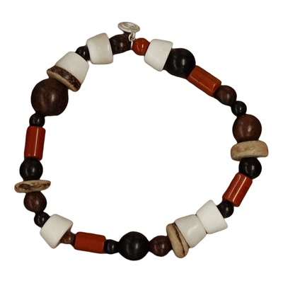 QIQI器契流浪者红石牛骨手串