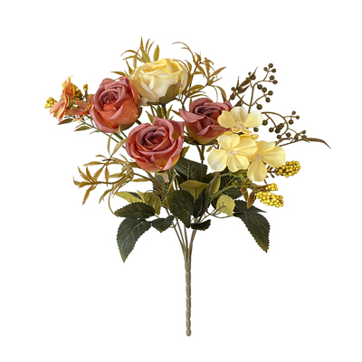 法式玫瑰花仿真花小花束摆设DIY插花装饰花客厅干花假花花艺摆件