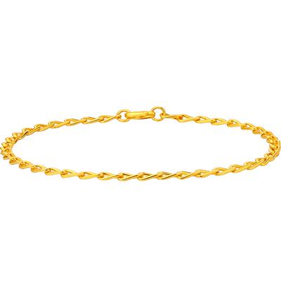 明牌珠宝足金kingdom手链几何