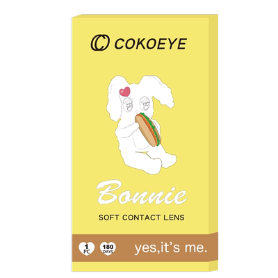 cokoeye美瞳半年抛1片装女彩色隐形近视眼镜大小直径自然官方正品