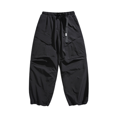 小彬国潮户外休闲机能工装裤男冬季多口袋防风束脚伞兵裤冲锋长裤