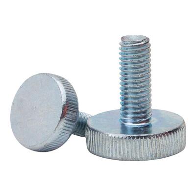 GB835镀锌平头滚花手拧螺丝钉