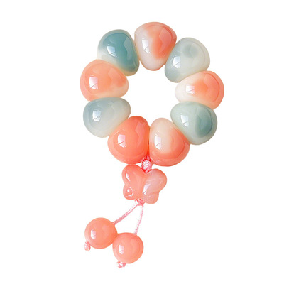 粉飘花蒜瓣大肠菩提文玩手捻学生指尖手把件解压盘玩佛珠手串女