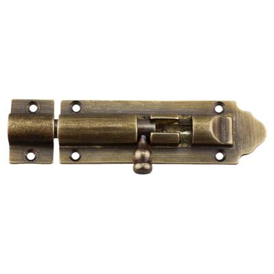 复古插销老式加厚明装黄铜天地