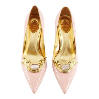 A.b.poétique艺术手工鞋履设计师品牌莨苕叶古典浪漫时尚单鞋