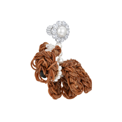 YVMIN尤目x SHUSHUTONG 橡皮筋小狗耳环耳坠新年生日礼物