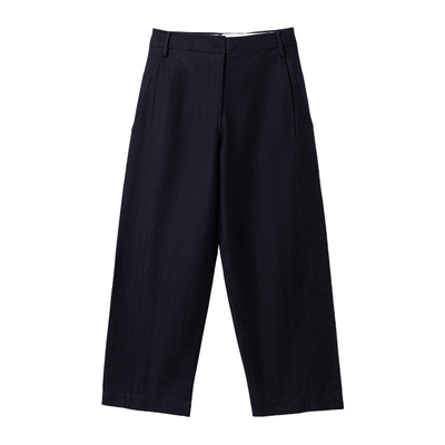 Sue.M 立体裁剪挺阔破缝奶奶裤26春精梳棉九分镰刀裤通勤直筒裤女