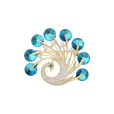 Abenheart丹麦孔雀胸针高端精致