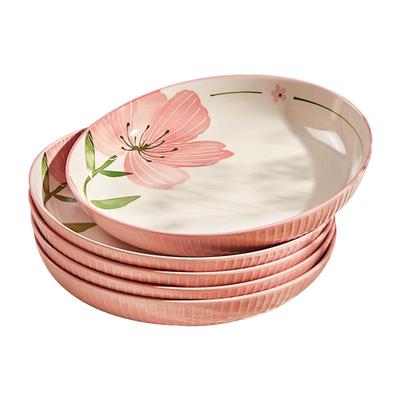 浪漫桔梗花盘子菜盘家用2025新款