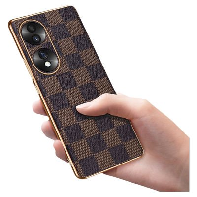 荣耀50系列电镀方格纹软壳