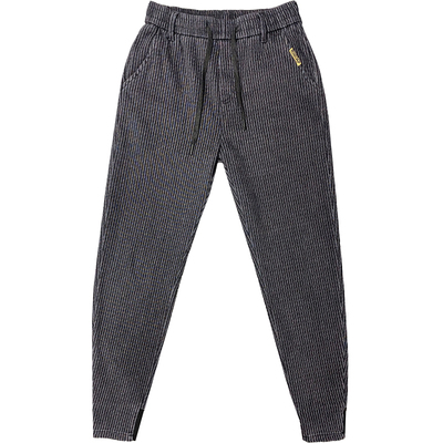 长裤免烫秋冬条纹高弹男士牛仔裤