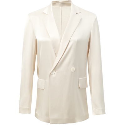 commemoi设计师三醋酸缎面外套