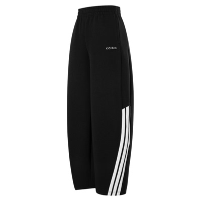adidas阿迪达斯运动裤女款裤子三道杠卫裤休闲运动阔腿长裤KQ5359