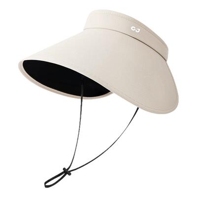 夏季新款户外防晒帽黑胶大帽檐遮阳空顶透气防紫外线可折叠XMZ292