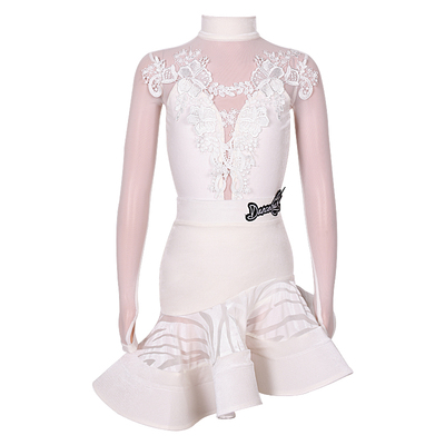 拉丁少儿分体练习服套装半裙