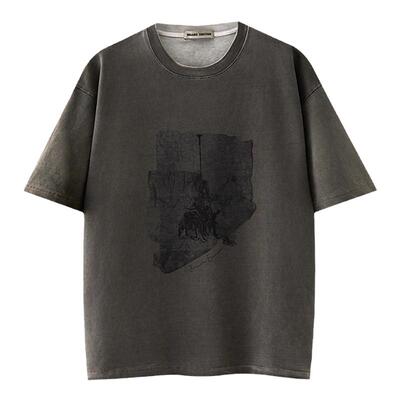 【黄圣池同款】重磅印花复古短袖