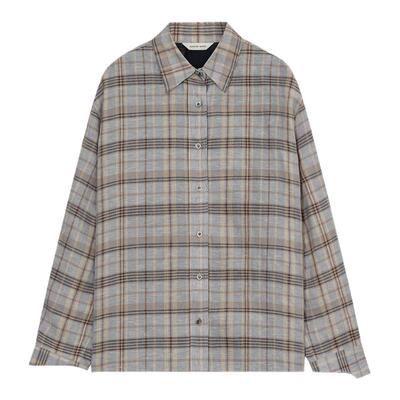 concise-white/简白26春夏新品 女士格纹衬衣衬衫银泰百货 301257