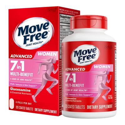 MoveFree益节7合1氨糖软骨素维骨力复合维生素男女士定制氨糖进口
