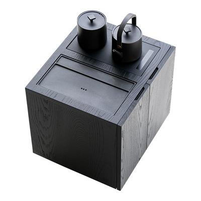 叁几白蜡木侘寂风移动茶水柜茶几