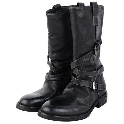 GLAS工匠系列水洗马腰皮骑士靴