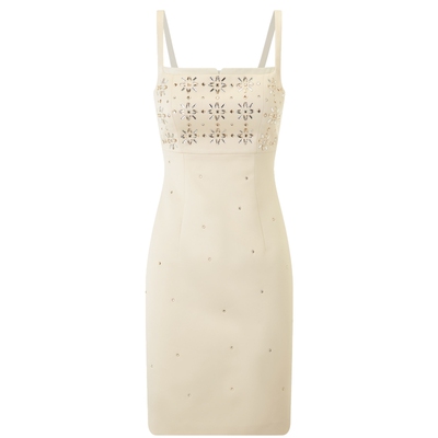 【奥莱】MAXRIENY烫钻缎面连衣裙晚会宴会穿搭