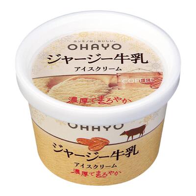 日本进口ohayo浓厚生牛乳冰淇淋碗装牛奶冰激凌咖啡欧蕾网红雪糕
