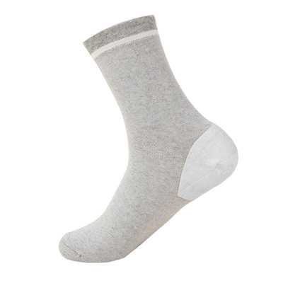 双装后跟防裂纯棉中筒袜子