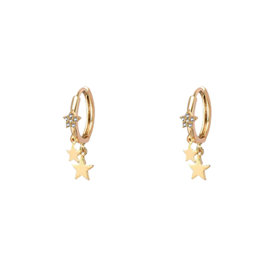 星星耳圈设计感小众圈圈耳环